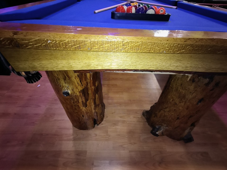 7ft x 3.5ft custom, hand made, pool table. Artist unknown. | eBay