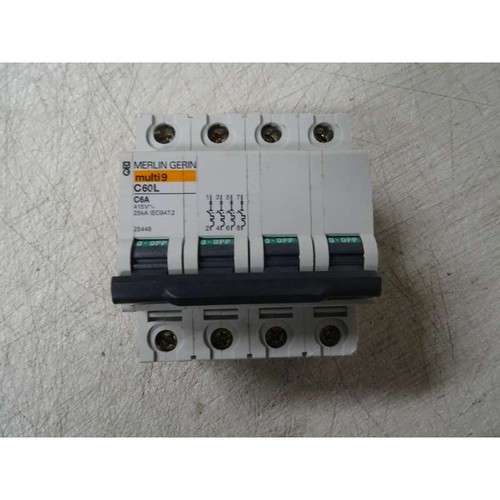 25448 Switch Automatic C60L 4P 6A Curved C Merlin Gerin | eBay
