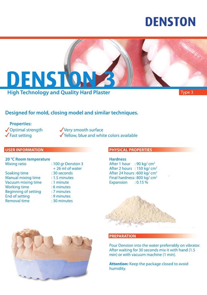 Dental Lab Yellow Powder Type 3 mold/ Hard Plaster Strength 4 Lbs Cheap ...