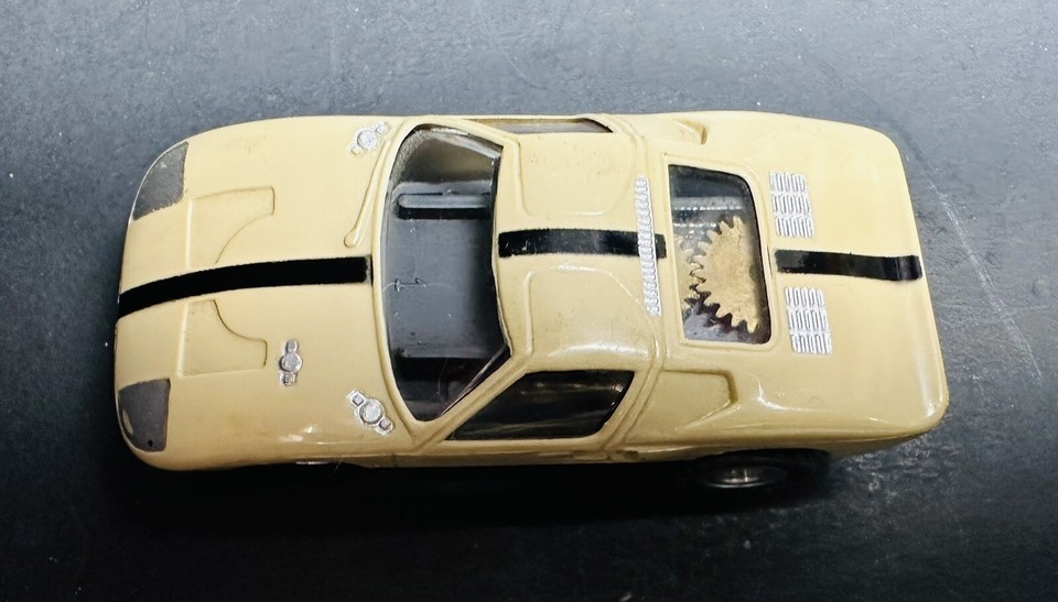 AURORA VINTAGE FORD GT 1960’s TAN T-JET CHASSIS! RUNS! NICE HO SLOT CAR ...