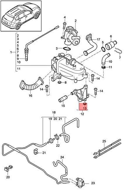 Porsche OEM 13-16 Cayenne 3.0l-v6 Water Pump-flange O-ring N90809102 ...