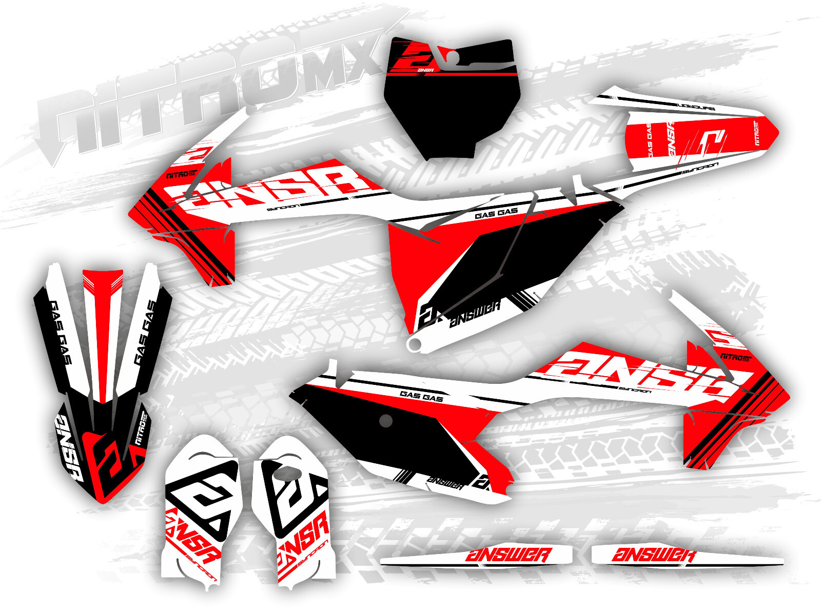 Graphics Kit fits Gasgas MC 85 MC85 2021 2022 2023 2024 Decals Stickers ...