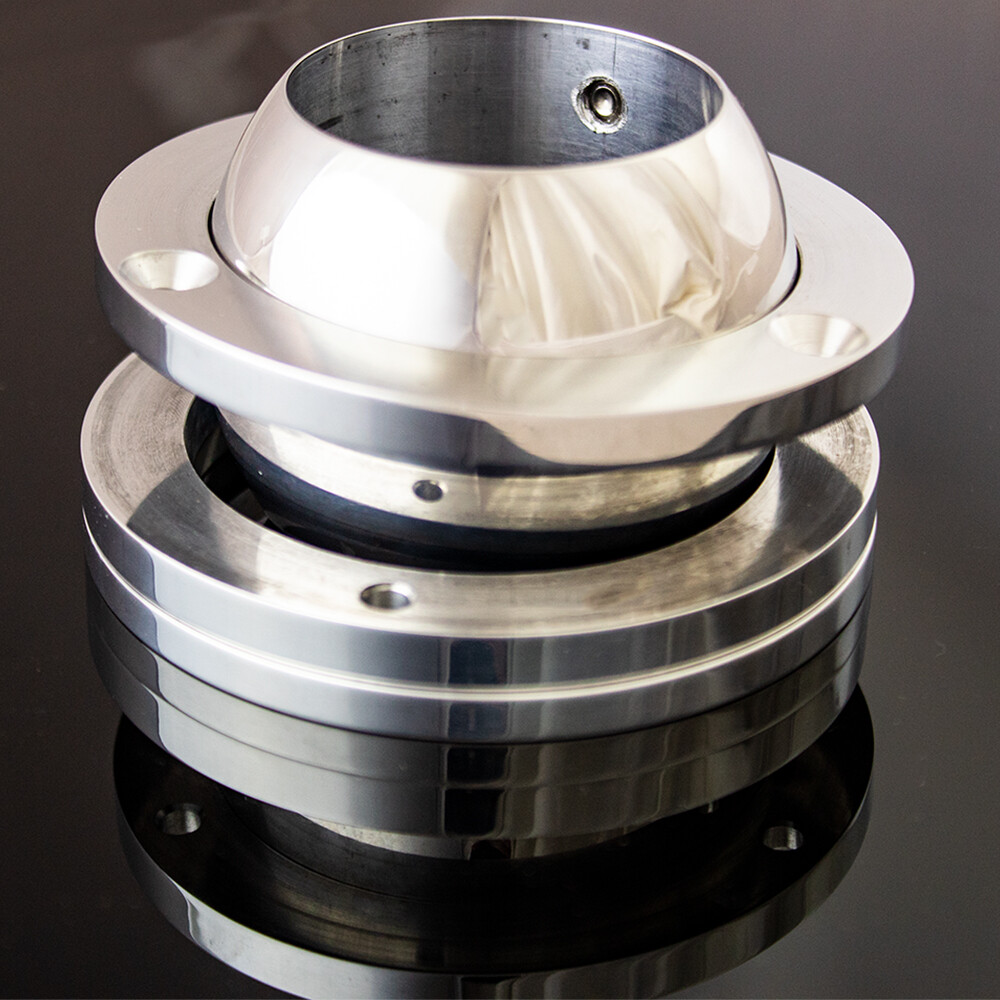 Billet Aluminum Steering Column Swivel Floor Mount for 2" Columns SBC ...