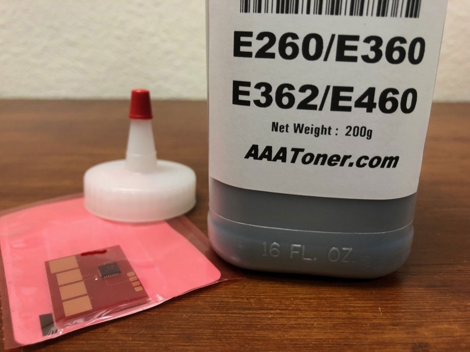 (200g) Toner Refill for Lexmark E260, E260d, E260dn E360, E460 Printer + Chip | eBay
