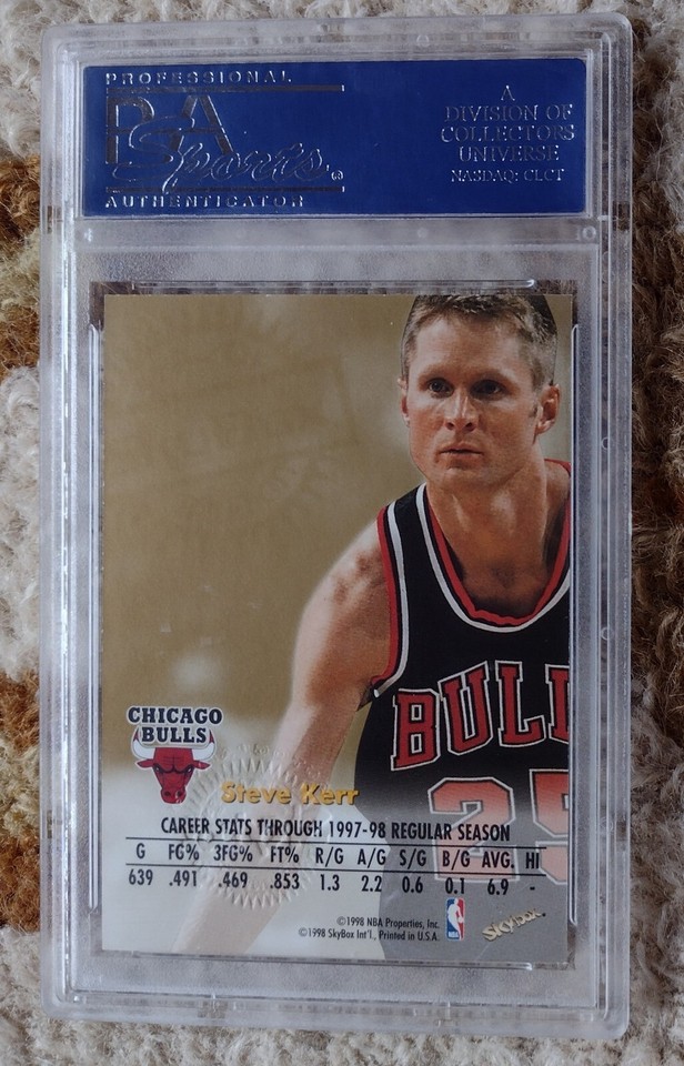 1998 Skybox Autographics Steve Kerr Auto (on-card) PSA 8 (with Skybox ...