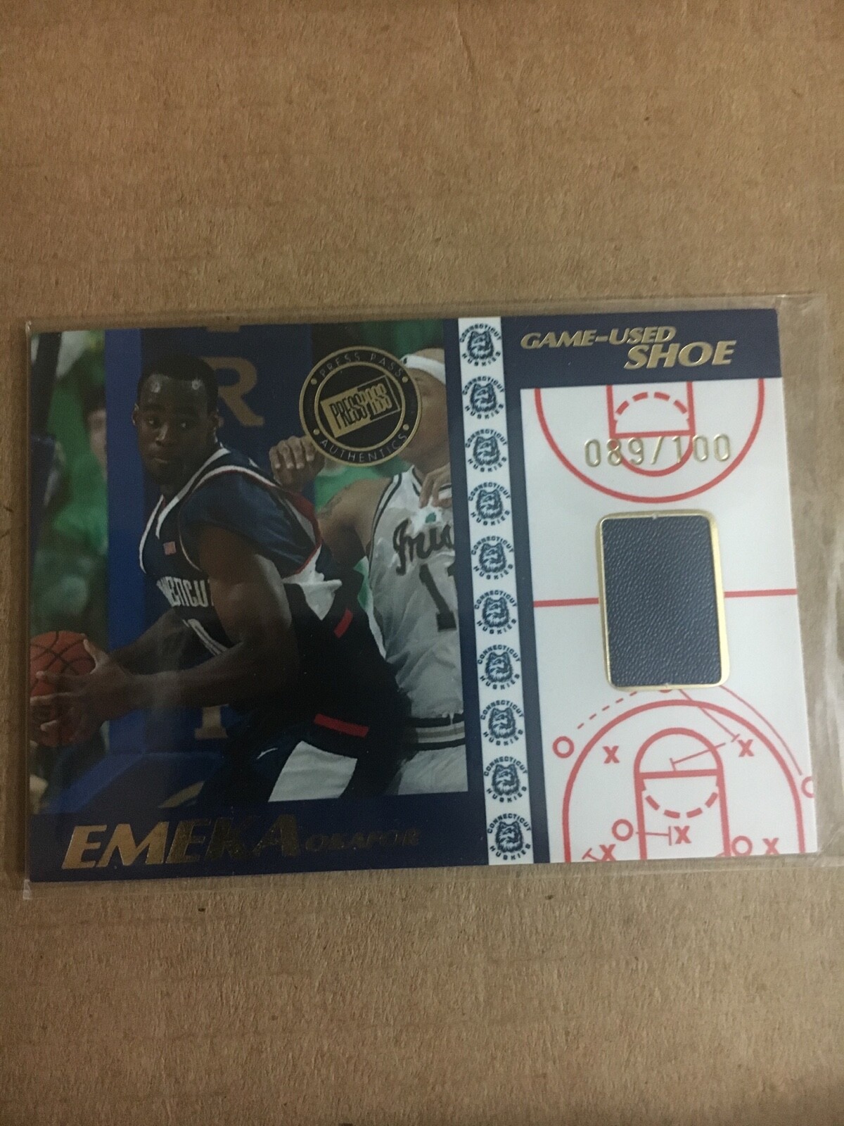 2004 Press Pass Game Used Shoe Gold Emeka Okafor RC 89/100 | eBay