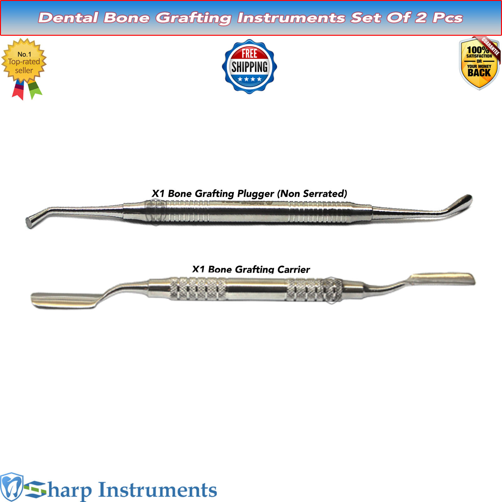 Bone Graft Plugger Spoon Packer Carrier Double Ended Implant Dental ...