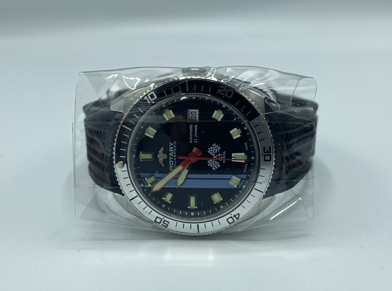 Rotary Mens GT Monza Swiss Automatic Sapphire Aquaspeed Watch - 100m ...