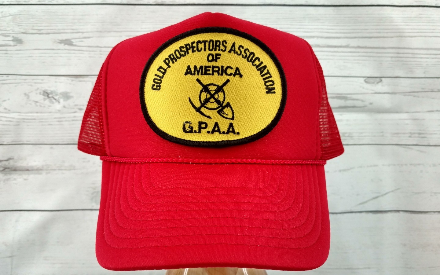 Red Mesh Vintage Gold Prospectors Association Of America GPAA Snapback ...