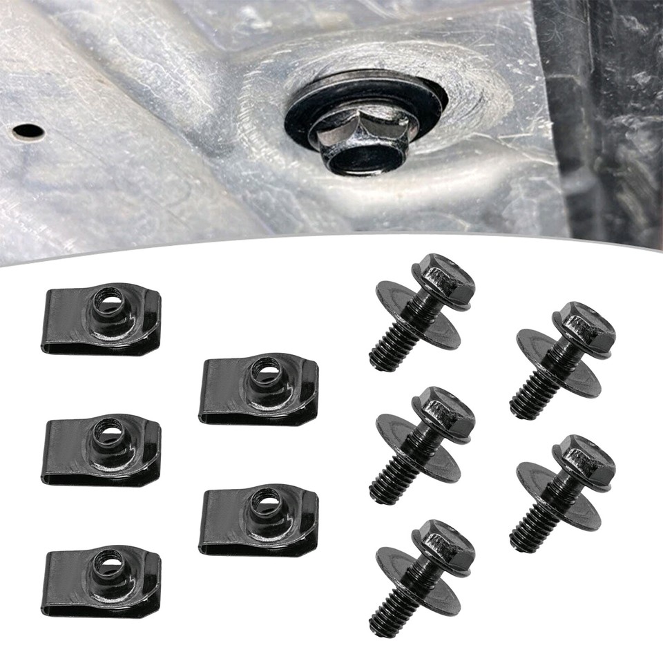 Engine Under Cover Splash Shield Guard Bolts & U-nut M6 For INFINITI ...