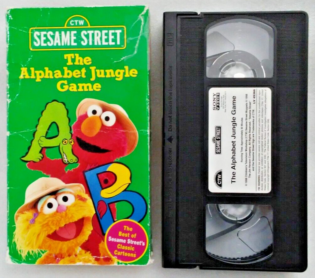 Sesame Street The Alphabet Jungle Game Vhs The Alphabet Jungle Game ...