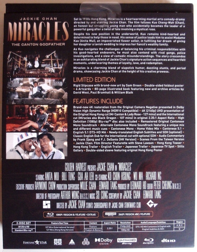 MIRACLES THE CANTON GODFATHER - 4K ULTRA HD UHD & BLU-RAY - 88 FILMS ...