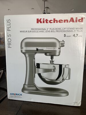 New Silver KitchenAid® Pro 5™ Plus 5 Quart Bowl-Lift Stand Mixer! $449. ...