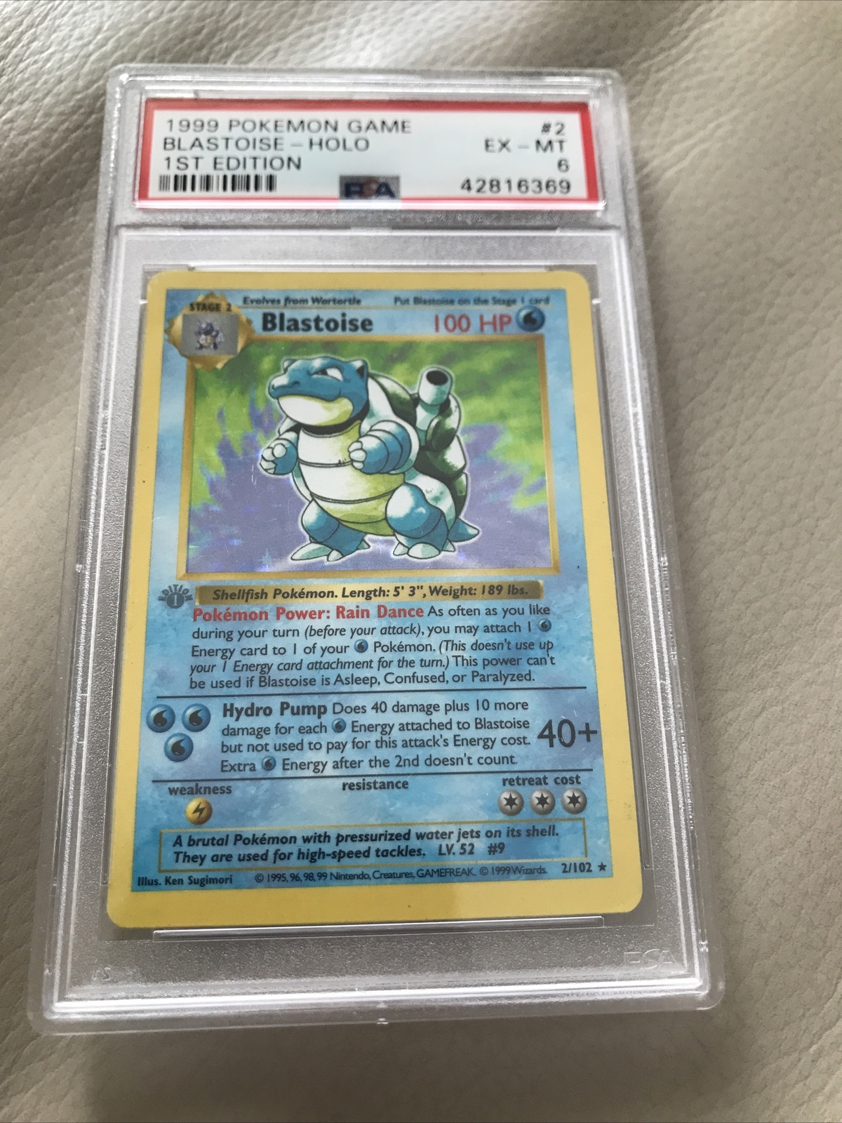 blastoise 2/102 1st edition Grey/Gray Stamp | eBay