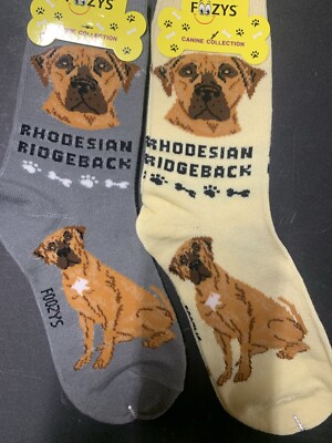 Rhodesian Ridgeback Dog Socks 2 Pairs Hunting Foozys Canine Puppy Cute ...
