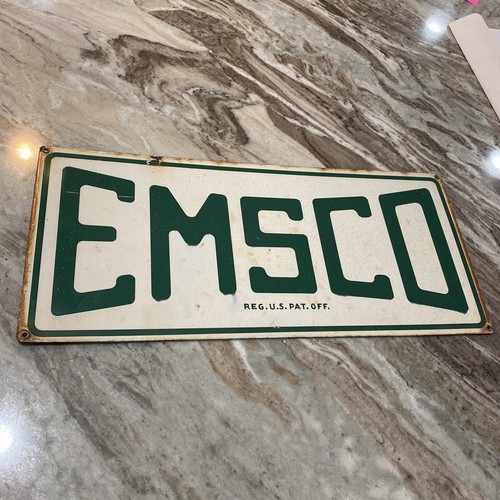 Vintage Continental Emsco Company Dallas Texas TX Porcelain Sign 20” | eBay