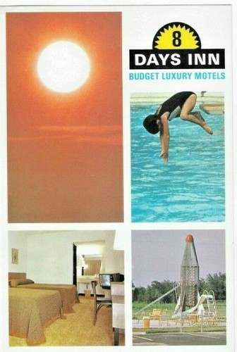 Atlanta Georgia 8 Days Inn Lodge Motels 1975 Playground Spaceship Slide ...