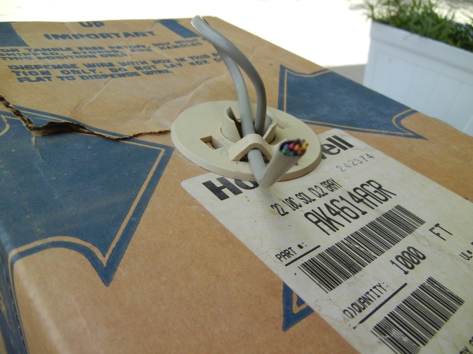 Honeywell Wire Conductor Unshielded Cable 22 AWG AK4614AGR Gray Alarm ...