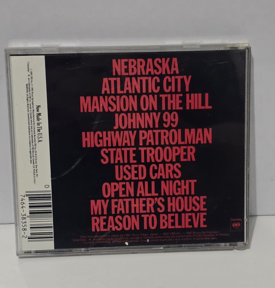 BRUCE SPRINGSTEEN - Nebraska CD Japan for US Early Pressing Rare 38358 ...