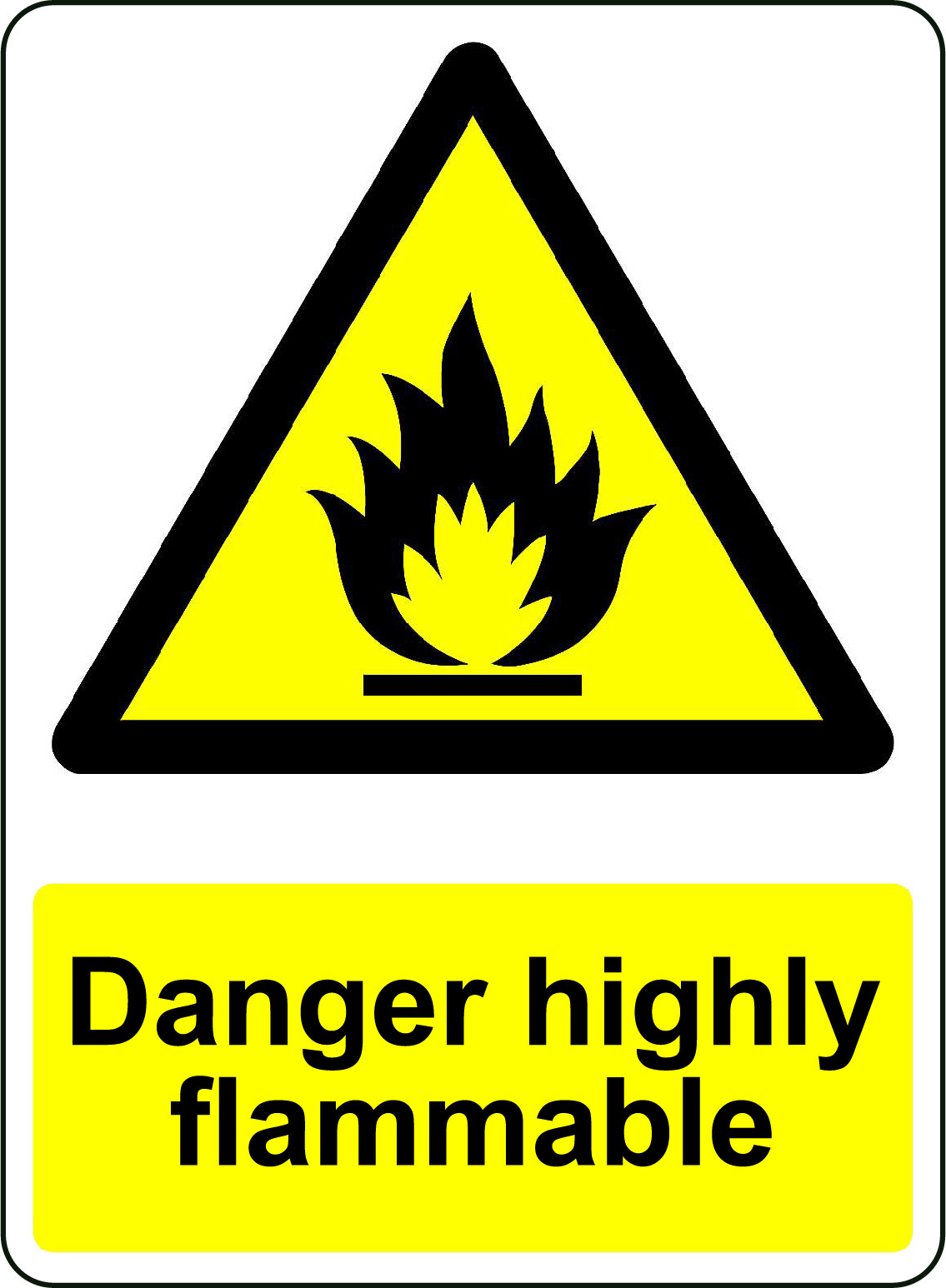WARNING DANGER HIGHLY FLAMMABLE OSHA DECAL SAFETY SIGN STICKER 3M US ...