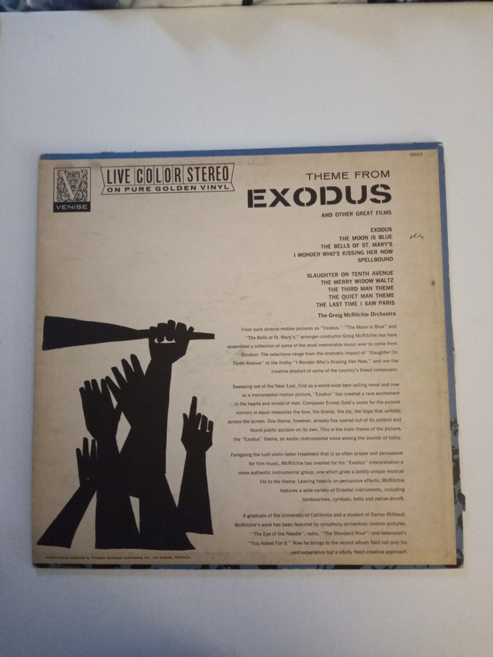 Theme From The Otto Preminger Film Exodus And Other Great Films Greg ...