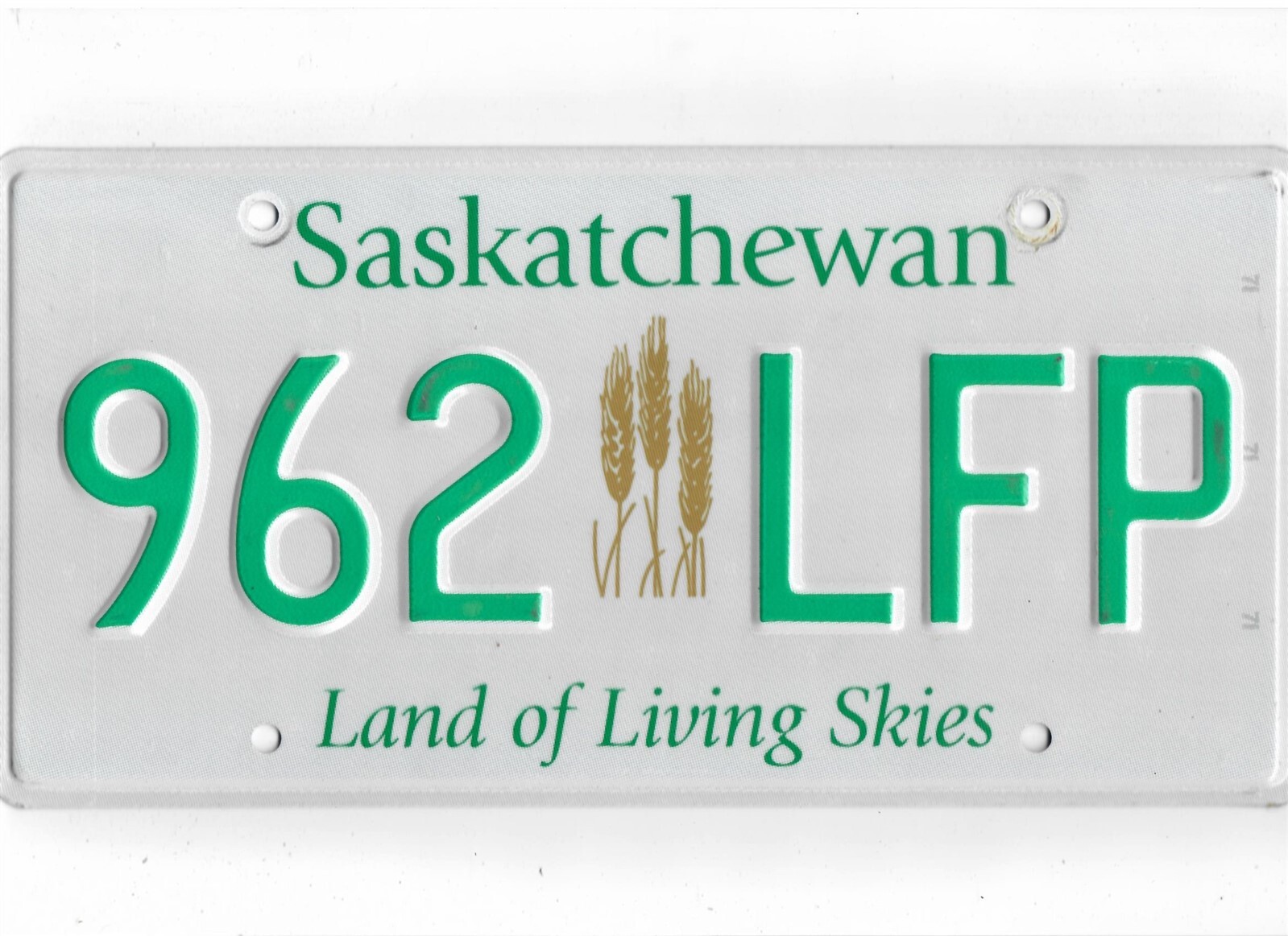 SASKATCHEWAN passenger license plate "962 LFP" | eBay