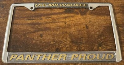 Vintage University of Wisconsin Milwaukee License Plate Frame Panther ...