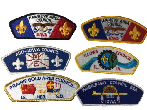 Lot of Iowa Councils 1/2 Dozen BSA CSPs Mint CSP Patches (BHP1734) | eBay