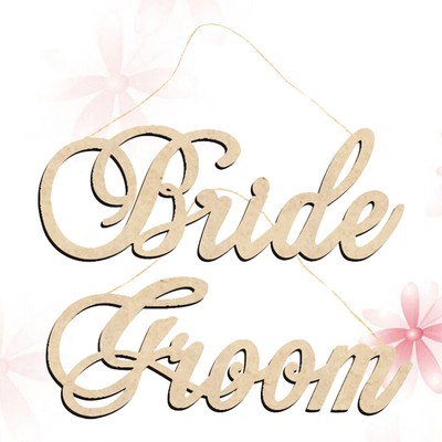 2 Pcs Wedding Hanging Sign Wedding Photo Booth Sign Reception Wood Sign ...