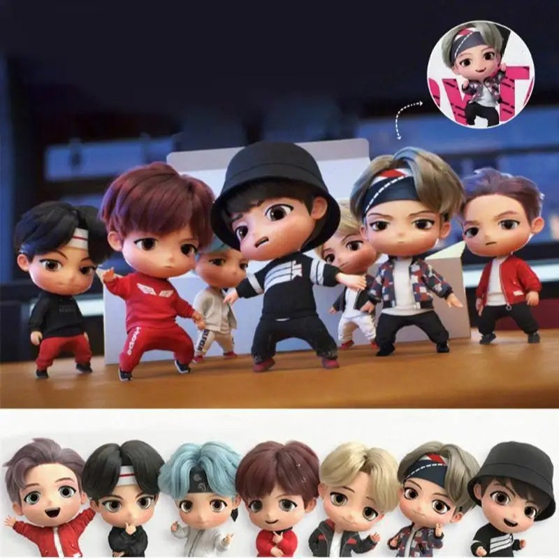 BTS Boys 7pcs Action Figures Toy Rm Jin Suga Jhope Jimin V Jungkook ...