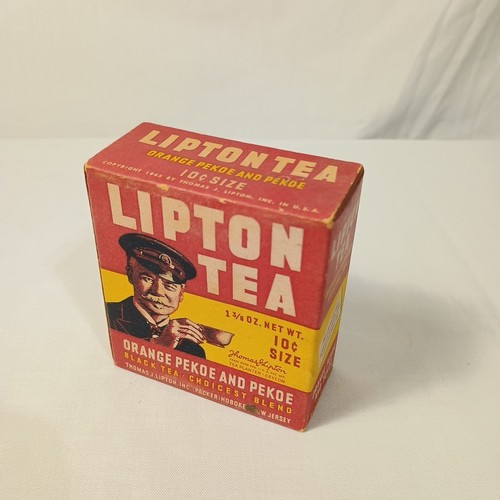 Lot 60 Vintage full box of Lipton Tea Orange Pekoe Black Tea copyright ...