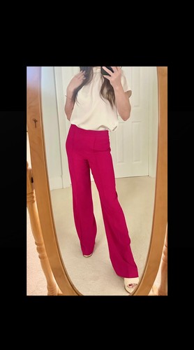 $295 Authentic Alice + Olivia Pink Wide Leg Pants Size 0 / XS | eBay