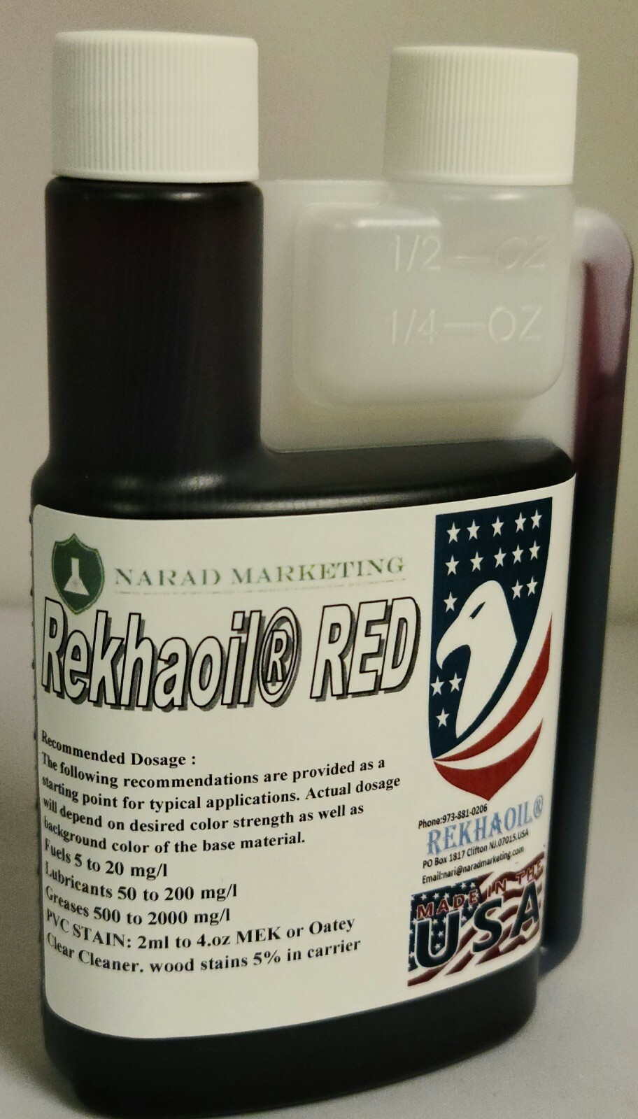 Rekhaoil Red 164 HF Dye for Petroleum Products 16oz concentrate liquid ...