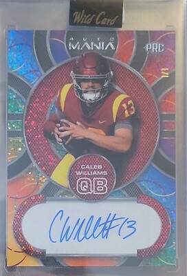 CALEB WILLIAMS 2023 Wild Card Auto Mania Autograph rainbow 1/1 number 1 ...