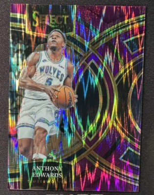 Anthony Edwards 2023-24 Panini Select 024/175 Purple Flash Timberwolves ...