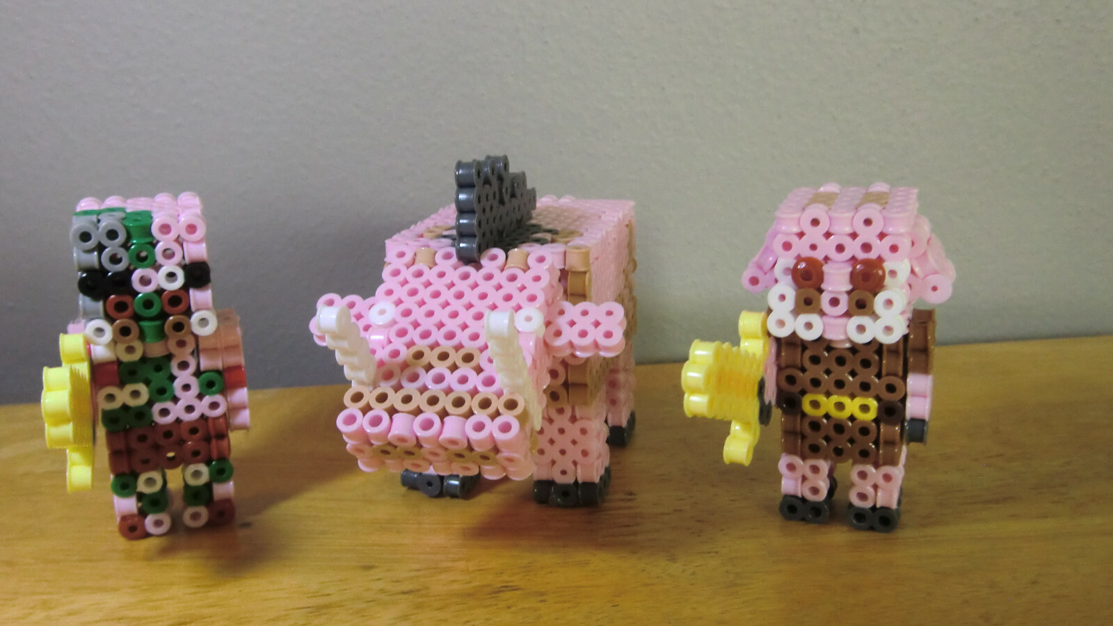 Minecraft Perler Bead 3d Zombie Pig Man, Hoglin, And Piglin Figures | eBay