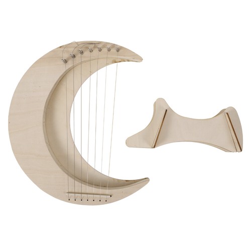 Wooden Child Harp for Learning Portable Moon Instrument Adult | eBay