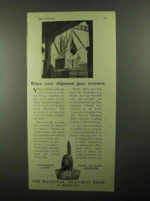 1922 The National Shawmut Bank of Boston Ad - Shipment | eBay