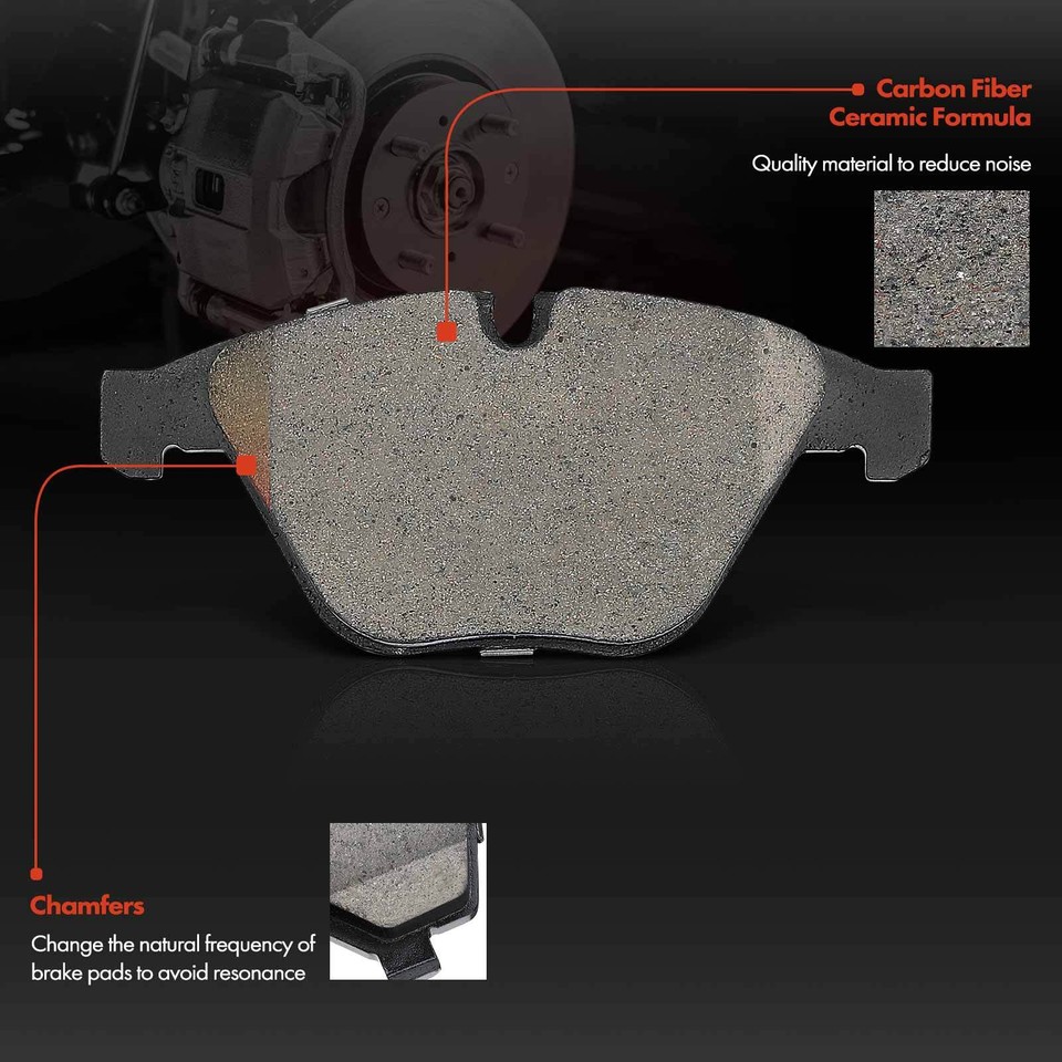 Front Disc Brake Rotors and Ceramic Brake Pads for BMW 335i xDrive E90 ...