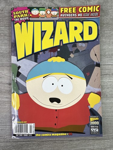 1999 JULY WIZARD MAGAZINE - CARTMAN SOUTH PARK FRONT COVER | eBay