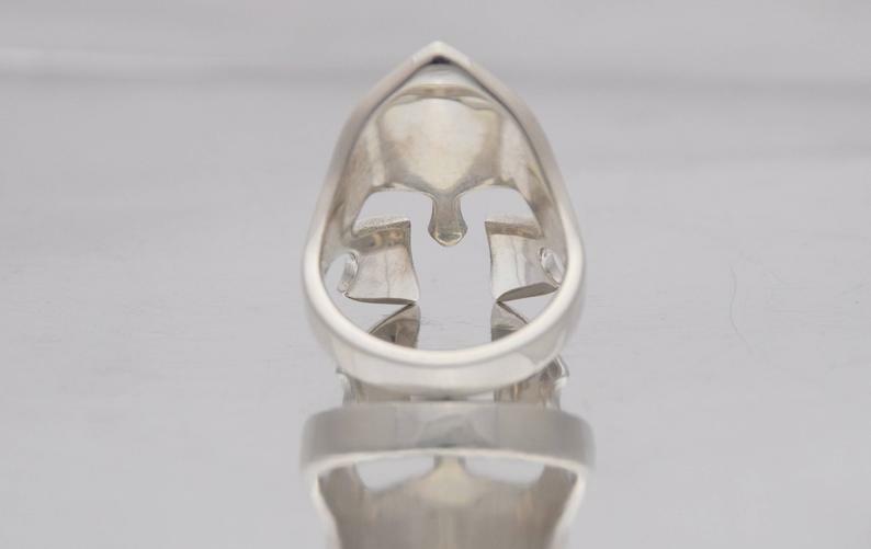 Leonidas Greek Army Helmet Gladiator 935 Argentium Silver Unique Ring ...