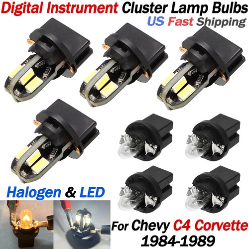 FOR 84-89 CORVETTE C4 LED DASH INSTRUMENT CLUSTER LAMPS UPGRADE HALOGEN ...