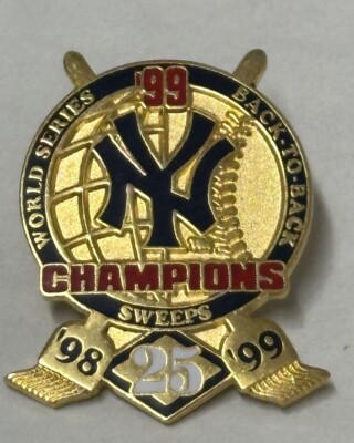 New York Yankees Pin Back To Back World Series Champions Hat Lapel Pin ...