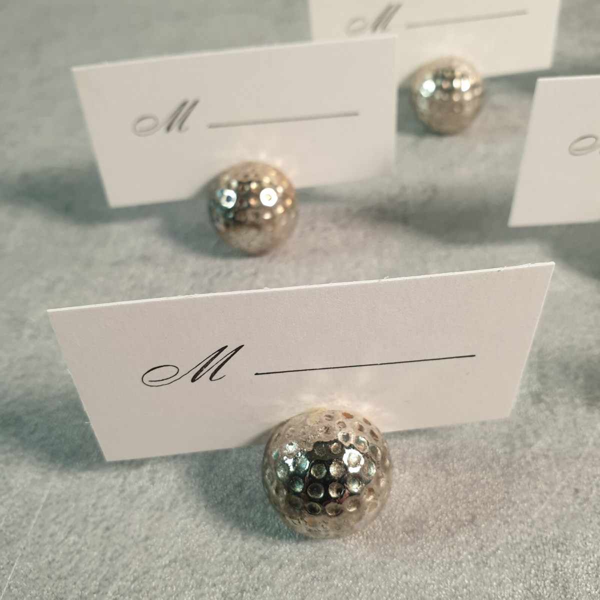 Golf Ball Place Card Holders Personalised "Precious Balls" 10 Golf