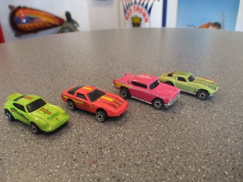 HOT WHEELS MICRO COLOR RACERS PORSGE CORVETTE 57 CHEVY 4 LOT WORLD WIDE ...