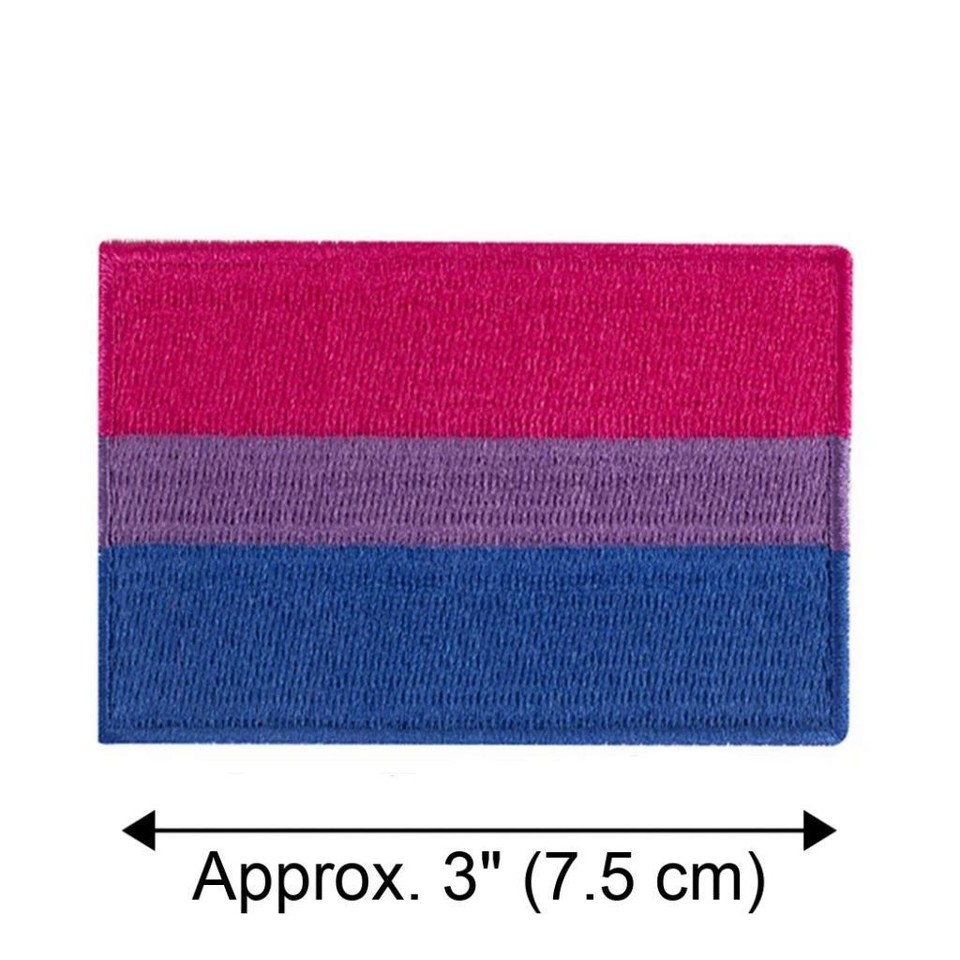 BISEXUAL FLAG IRON ON PATCH 3" Embroidered Applique Bi Pride LGBTQ Awareness | eBay