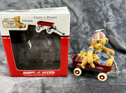 Cherished Teddies Spanky Radio Flyer Wagon 644382 1999 Friendship Can ...