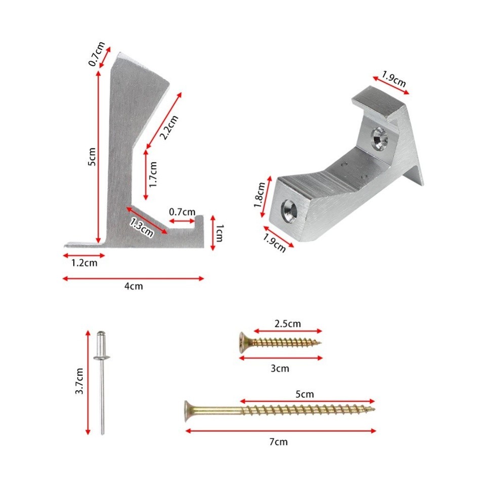 Aluminum Brackets Floor Repair Kit Supports Sagging Joists Double-hole ...