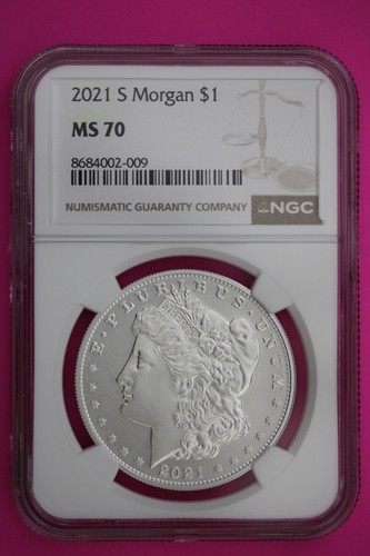 2021 S MS 70 Morgan Silver Dollar NGC Authentic Certified Graded Coin ...