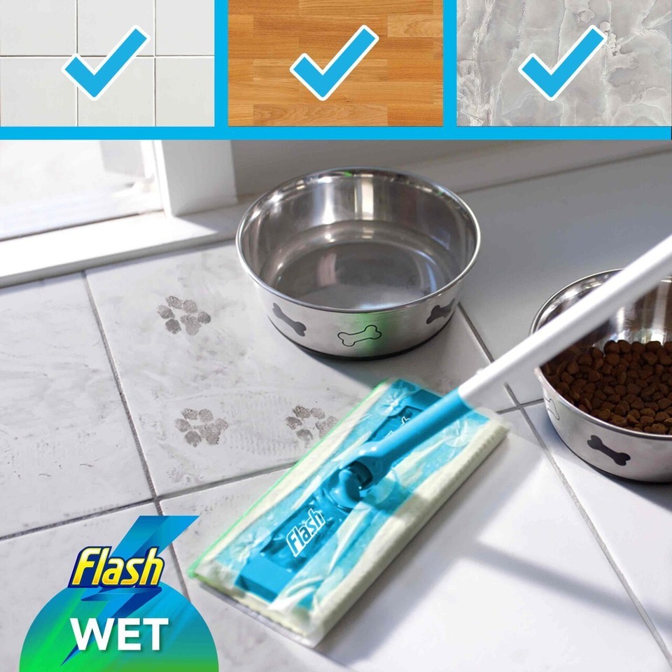 24 Pack Flash Speed mop Replacement Hygiene Mop Refill Wet Cloths ...
